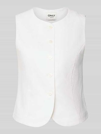 Only Regular Fit Weste aus Viskose-Leinen-Mix Modell GOA