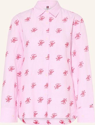 Tommy Hilfiger Hemdbluse Mit Leinen rosa