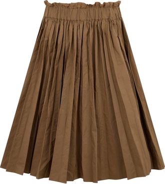 Red Valentino Femme, Jupes, Brun, Taille: 42 FR Jupe Midi Pliss&eacute;e