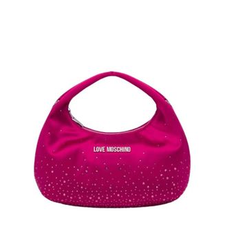 Love Moschino Hobo Bag mit Strass-Dekoration - - Bags - Damen - Rosa - ONE SIZE