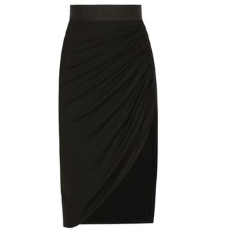 Dolce & Gabbana Schwarzer Drapierter Asymmetrischer Minirock - - Skirts - Damen - Schwarzk - M