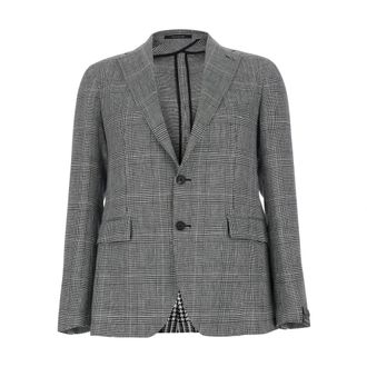 Tagliatore Single-Breasted Hahnentritt-Jacke - - Suits - Herren - Grau - XL