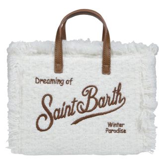 MC2 Saint Barth Vanity Mini Tweed - Femme - Sacs - Blanc - Taille: ONE Size