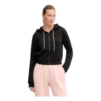 Guess Sweat &agrave; capuche zipp&eacute; 3D Pivoine - Femme - Sweatshirts et sweats &agrave; capuche - Noir - Taille: 44 FR