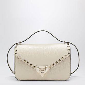 Valentino Garavani Elfenbeinfarbene Rockstud Umh&auml;ngetasche