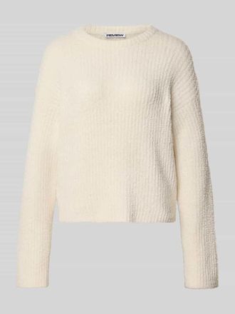 Review Relaxed Fit Strickpullover mit elastischen Abschl&uuml;ssen