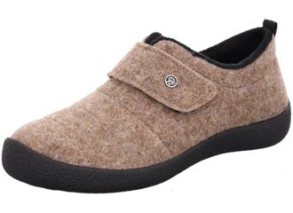 Rohde Damen Pantoffel geschlossener Filz Hausschuh Klettverschluss D.Olbia 2007, Gr&ouml;&szlig;e:41 EU, Farbe:Beige