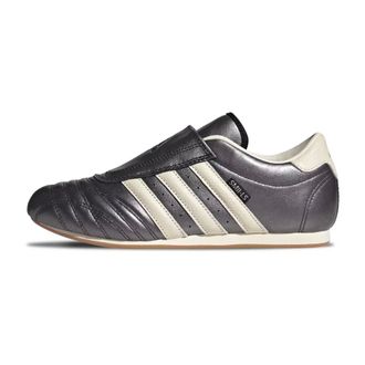adidas Femme, Chaussures, Gris, Taille: 40 2/3 EU Core Black Silver Metallic Slip-On Baskets