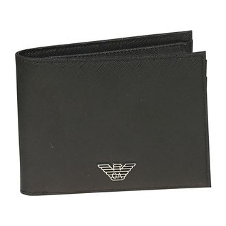 Emporio Armani Homme, Accessoires, Noir, Taille: ONE Size Portefeuille &agrave; Plaque Logo