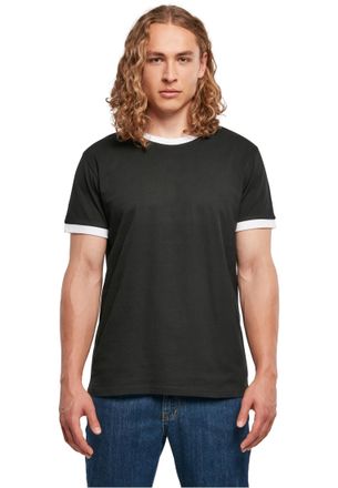 Build Your Brand Herren T-Shirt Ringer Tee Black/White 4XL