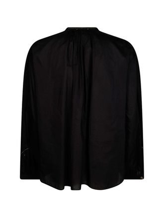 Forte_Forte Embroidered Floral Blouse - Black
