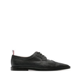 Thom Browne Femme, Chaussures, Noir, Taille: 37 EU Brogues en cuir &agrave; bout pointu