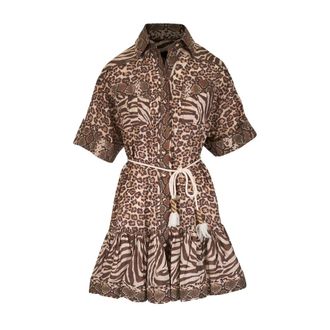 Zimmermann Femme, Robes, Multicolore, Taille: 36 FR Wanderlust Lantern Mini Dress