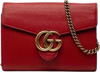 Gucci Portefeuille sur cha&icirc;ne Pre-owned - Femme - Pre-owned - Rouge - Taille: ONE Size