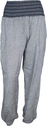 vishes Alternative Bekleidung - Leichte Damen Chino Haremshose mit dehnbarem Bund Taschen grau