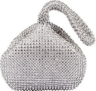 Generic Pochette de soir&eacute;e pour femmes, pochette de soir&eacute;e de mariage &agrave; paillettes et strass (argent)