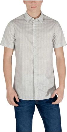 A|X Armani Exchange Homme, Chemises, Beige, Taille: XL Xm000624 Short Sleeve Shirt