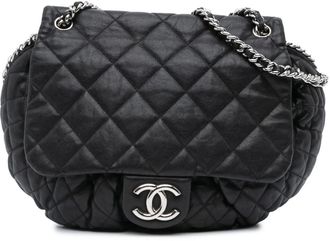 Chanel Hobo Bags - Large Lambskin Chain Around Flap - Gr. unisize - in Schwarz - f&uuml;r Damen