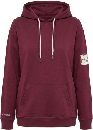 Ulla Popken Sweatshirt Weihnachts-Hoodie Kapuze Kordel Langarm
