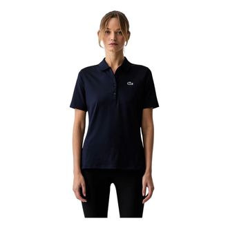 Lacoste Polo de golf stretch ajust&eacute; avec protection UV - Femme - Tops - Bleu - Taille: 42 FR