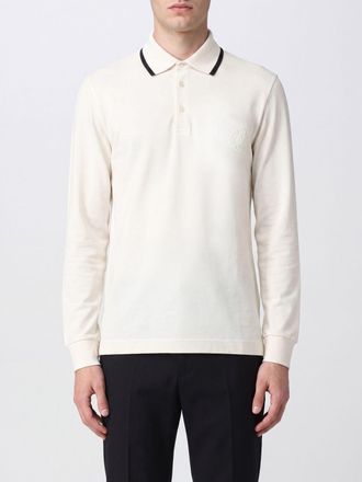 Dolce & Gabbana Polo slim fit &agrave; manches longues avec finitions contrast&eacute;es