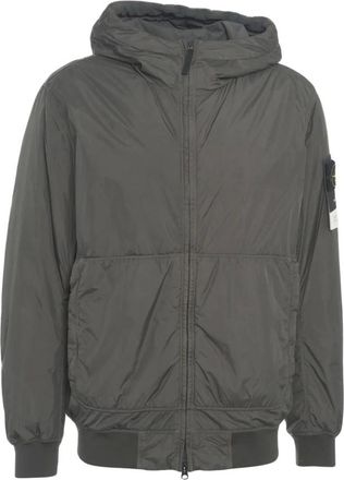 Stone Island Homme, Vestes, Gris, Taille: M Veste à Capuche Légère et Moderne Grigio