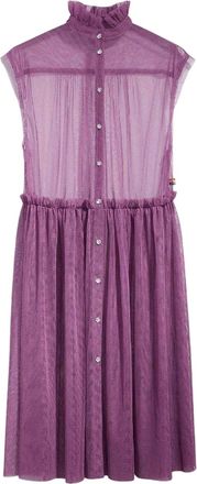 Levi's Radical Midikleid f&uuml;r Damen, Stehkragen, Transparent, &Auml;rmellos (Violett)