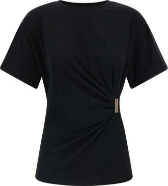 Pinko Pinko, Femme, Tops, Noir, Taille: 38 FR Mary Cotton Jersey T-Shirt