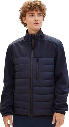 Tom Tailor Tom Tailor Denim Herren Hybrid Steppjacke mit Brusttasche, 10668 - Sky Captain Blue, L