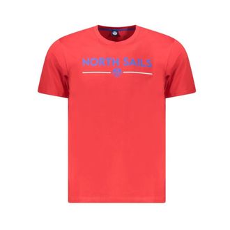 North Sails Rotes Baumwoll Herren T-Shirt - - Tops - Herren - Rot - S