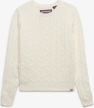 Superdry Strickpullover ESSENTIALS SD&CO CABLE JUMPER Blue Fog