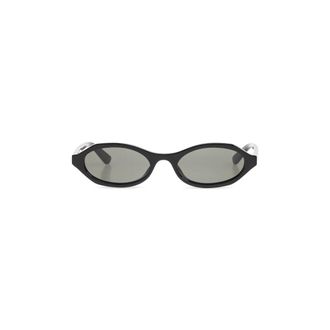 Alexander McQueen Geometrische ovale Sonnenbrille - - Accessories - Damen - Schwarzk - ONE SIZE