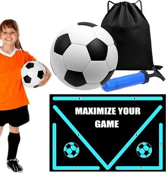 Generic Fu&szlig;ball Training Matte - Aus Hergestellt Tragbar rutschfest Mit Ball - Fu&szlig;ball Dribbling Trainer &Uuml;bungsmatte,F&uuml;r Kinder Erwachsene Anf&auml;nger Athleten I