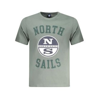 North Sails Gr&uuml;nes Baumwoll Herren T-Shirt Nautischer Geist - - Tops - Herren - Gr&uuml;n - S
