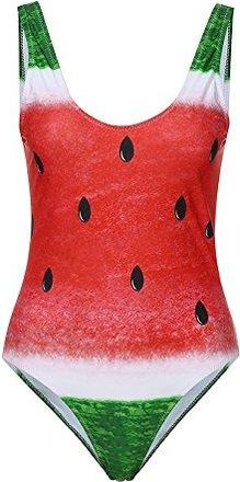 Generic Maillot De Bain Femme Drole,Maillot de Bain Femme Une pièce 3D Imprimer Poitrine poilue Maillot de Bain drôle Flatteur Plage Maillot de Bain