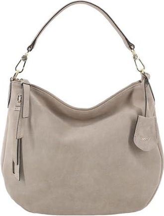 Abro Cuir sac &agrave; &eacute;paule bandouli&egrave;re Leather Suede Hobo Juna Bag Siena taupe