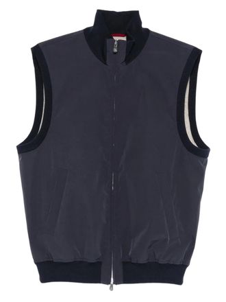 Brunello Cucinelli Jacke mit Rei&szlig;verschluss - Blau