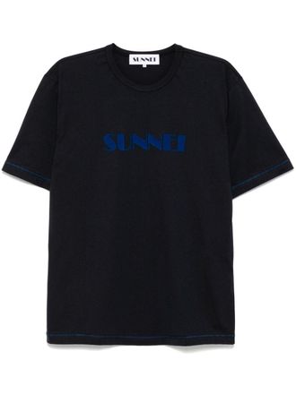 Sunnei t-shirt à col rond - Bleu