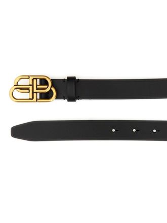 Balenciaga BB Thin Belt - Black