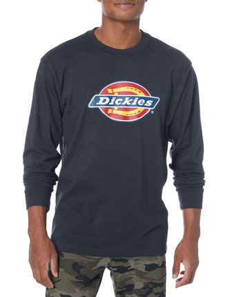 Dickies Herren Langarm Tri-Color Logo Grafik T-Shirt, Dunkelmarineblau, 2X