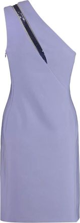 Genny Femme, Robes, Violet, Taille: 40 FR One-Shoulder Sequin Detail Sheath Dress