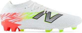 New Balance Unisexe FURON TEAM FG V8 en Blanc/Rouge/Jaune/Noir, Taille 41.5 Large