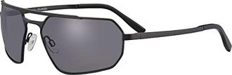 Serengeti Eyewear Hinkley Lunettes de Soleil, Noir Mat, M/L Mixte