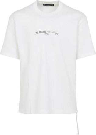 MASTERMIND WORLD Homme, Tops, Blanc, Taille: M Embroidery Ish Short Sleeves Tee