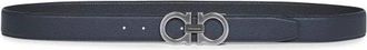 Ferragamo Homme, Accessoires, Noir, Taille: 105 CM Reversible Adjustable Gancini Belt