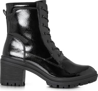 Joe Browns Damen Patent Lace Up Chunky Ankle Boots Stiefelette, Schwarz, 40 EU