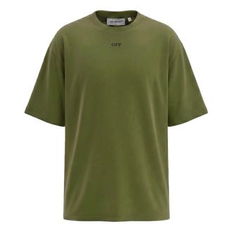 Off-white Oversized T-Shirt - - Tops - Herren - Gr&uuml;n - S