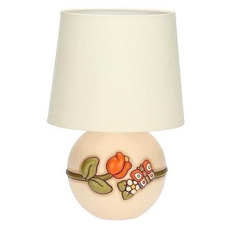 Thun Tischleuchte, Dekoration mit Tulpe aus Keramik, handdekoriert, mittlere Ausf&uuml;hrung, Country-Linie, 26,7 x 26 cm