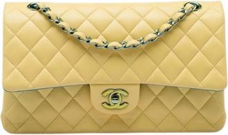 Chanel Pre-owned Vintage Double Flap Schultertasche - - Pre-owned - Damen - Gelb - ONE SIZE