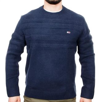 Tommy Jeans Weicher Kabelflaggenzug - - Knitwear - Herren - Blau - M